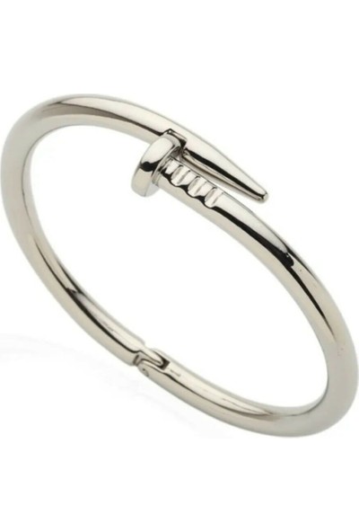 bioaksesuar Kadın Gümüş Renk Çelik Çivi Bileklik bioaksesuar Kadın Gümüş Renk Çelik Çivi Bileklik