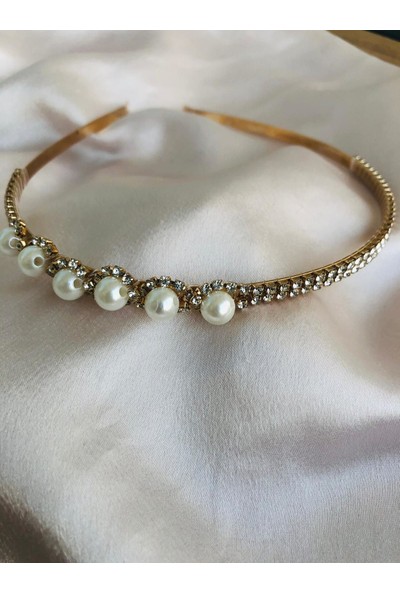 bioaksesuar Kadın Suni Inci Taç Toka