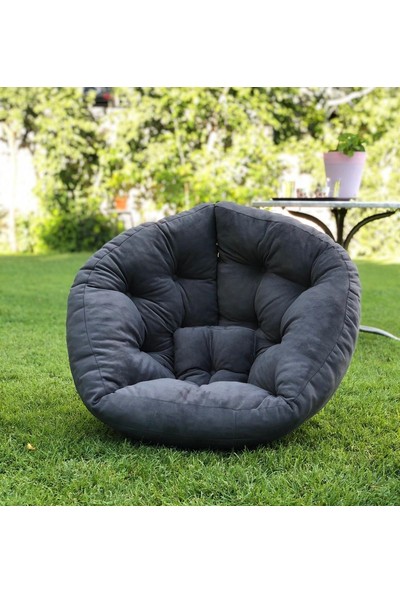 Tiryaki Dekoratif Minder Yer Pufu Balkon Takımı Arkadan Bağla Koltuk Gibi Kullan Gri Tiryaki Dekoratif Minder Yer Pufu Balkon Takımı Arkadan Bağla Koltuk Gibi Kullan Gri