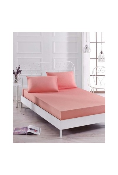 Mert Çift Kişilik Penye Lastikli Çarşaf Kiremit
