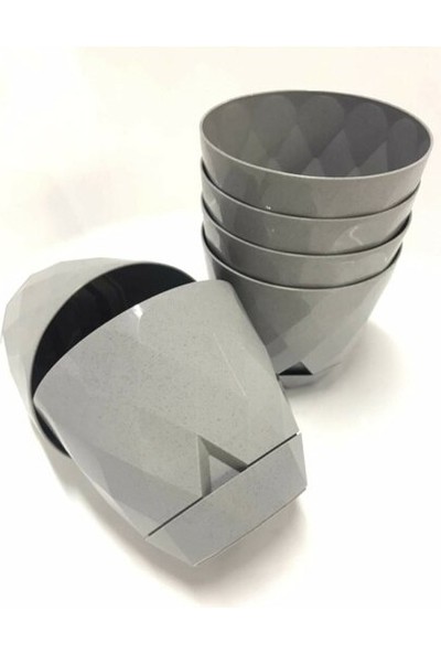 Karasu Plastik 6'lı Yakamoz Saksı 0 No Çiçek Saksısı