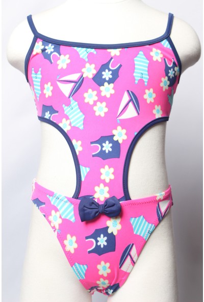 Sude Ayl Kız Çocuk Pembe Çiçek ve Yelken Desenli Önde Fiyonk Detayı Olan Mayokini 125-42 Sude Ayl Kız Çocuk Pembe Çiçek ve Yelken Desenli Önde Fiyonk Detayı Olan Mayokini 125-42