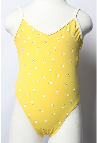 Sude Ayl Kız Çocuk Sarı Çiçek Desenli Biyeli Askılı Empirme Mayo 154-94 Sude Ayl Kız Çocuk Sarı Çiçek Desenli Biyeli Askılı Empirme Mayo 154-94