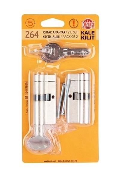 Kale Kilit 264 Ktbs Tuzaklı Sistem Silindir Tuzaklı Barel Göbek Alt Üst Ortak Anahtar Kale Kilit 264 Ktbs Tuzaklı Sistem Silindir Tuzaklı Barel Göbek Alt Üst Ortak Anahtar