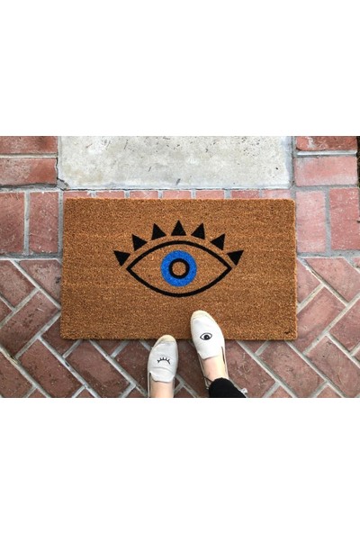 Lalavis Göz Mavi Kapı Önü Koko Paspas