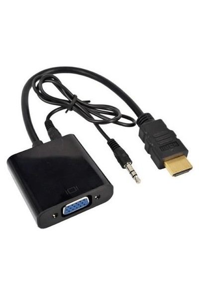 Brs HDMI To VGA Sesli Çevirici Dönüştürücü Kablo Brs HDMI To VGA Sesli Çevirici Dönüştürücü Kablo