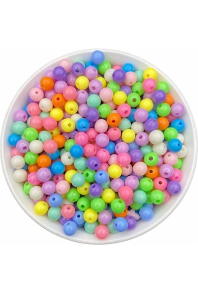 Hedef Bijuteri 25GR 8mm Pastel Karışık Renkli Yuvarlak Plastik Boncuk , Takı Yapım Boncuğu (25GR,~95ADET) Hedef Bijuteri 25GR 8mm Pastel Karışık Renkli Yuvarlak Plastik Boncuk , Takı Yapım Boncuğu (25GR,~95ADET)