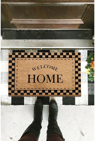 Lalavis Welcome Home Siyah Kapı Önü Koko Paspas