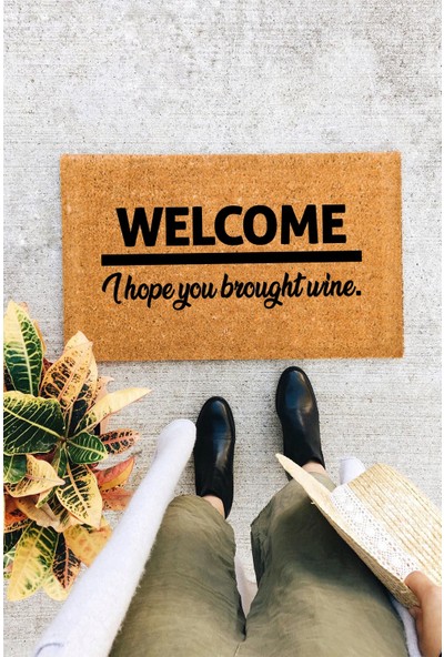 Lalavis Welcome I Hope You Brought Wine Kapı Önü Koko Paspas Lalavis Welcome I Hope You Brought Wine Kapı Önü Koko Paspas