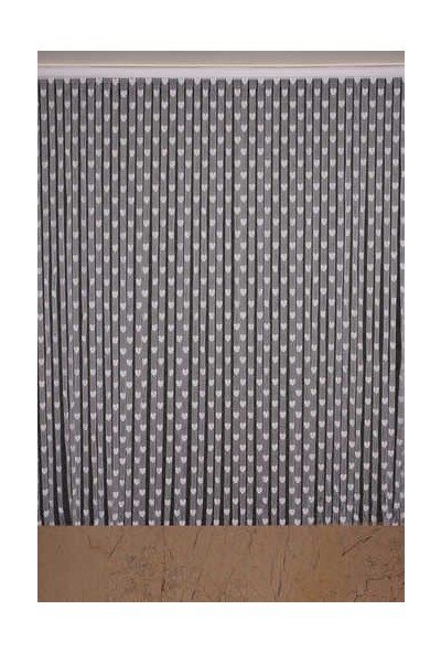Akça Tekstil Kalpli Model Beyaz Renk İp Perde Hazır İp Perde 300 x 270 cm.
