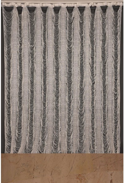 Akça Tekstil İtalyan Model Krem Renk İp Perde Hazır Düğmeleri Dikilmiş İp Perde 230 x 310 cm. Akça Tekstil İtalyan Model Krem Renk İp Perde Hazır Düğmeleri Dikilmiş İp Perde 230 x 310 cm.