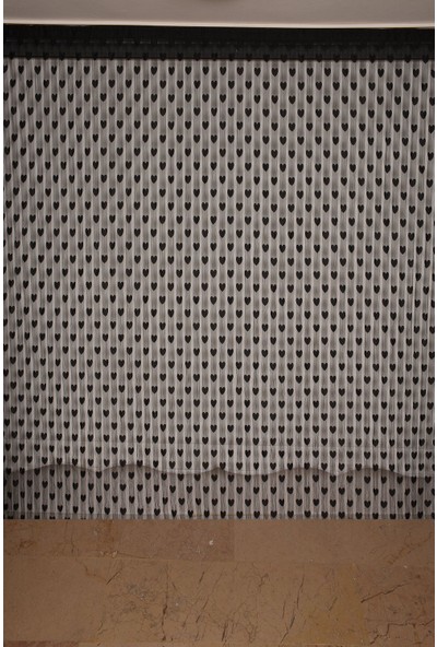 Akça Tekstil Kalpli Birleşik Model Siyah Renk İp Perde Hazır İp Perde 300 x 270 cm. Akça Tekstil Kalpli Birleşik Model Siyah Renk İp Perde Hazır İp Perde 300 x 270 cm.