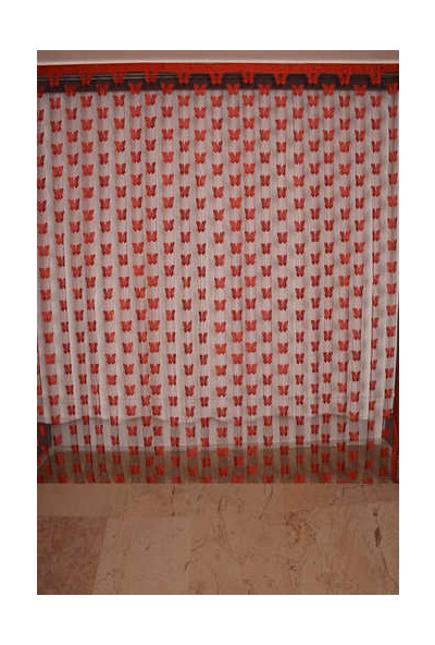 Akça Tekstil Kelebek Çift Renk Kırmızı İp Perde Hazır İp Perde 300 x 280 cm. Akça Tekstil Kelebek Çift Renk Kırmızı İp Perde Hazır İp Perde 300 x 280 cm.