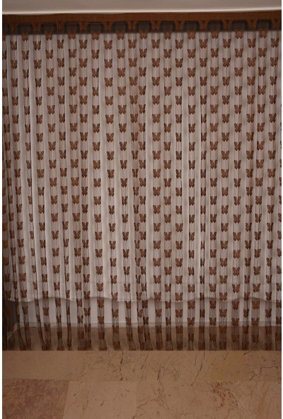 Akça Tekstil Kelebek Model Acı Kahve Renk İp Perde Hazır Düğmeleri Dikilmiş İp Perde 300 x 280 cm. Akça Tekstil Kelebek Model Acı Kahve Renk İp Perde Hazır Düğmeleri Dikilmiş İp Perde 300 x 280 cm.