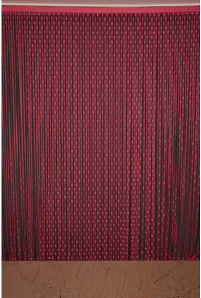 Akça Tekstil Küçük Puanlı Model Fuşya Renk İp Perde Hazır Düğmeleri Dikilmiş İp Perde 300 x 270 cm. Akça Tekstil Küçük Puanlı Model Fuşya Renk İp Perde Hazır Düğmeleri Dikilmiş İp Perde 300 x 270 cm.
