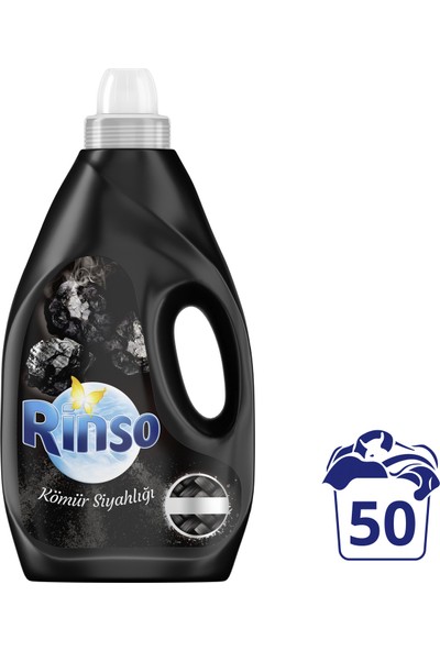 Rinso Sıvı Çamaşır Deterjanı Siyahlar İçin Kömür Siyahlığı 3 L 50 Yıkama 1 Adet Rinso Sıvı Çamaşır Deterjanı Siyahlar İçin Kömür Siyahlığı 3 L 50 Yıkama 1 Adet