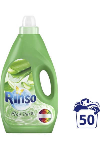Rinso Sıvı Çamaşır Deterjanı Renkliler İçin Aloe Vera 3 L 50 Yıkama 1 Adet Rinso Sıvı Çamaşır Deterjanı Renkliler İçin Aloe Vera 3 L 50 Yıkama 1 Adet