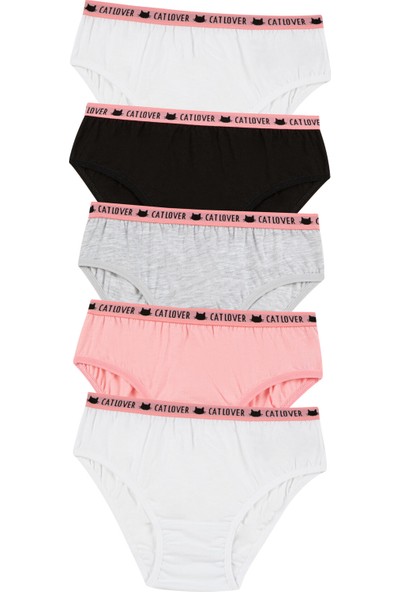 Penti Çok Renkli Kız Çocuk Cat Lover 5li Slip Külot