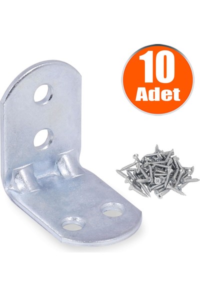 Badem10 Mobilya Dolap Köşe Bağlantı Sabitleme L Demir Gönye 30x30x22 mm (10 ADET) Badem10 Mobilya Dolap Köşe Bağlantı Sabitleme L Demir Gönye 30x30x22 mm (10 ADET)