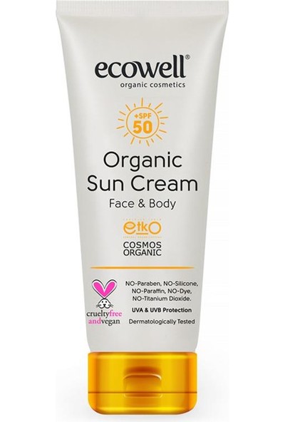 Ecowell Organik Güneş Kremi Spf 50 110 gr