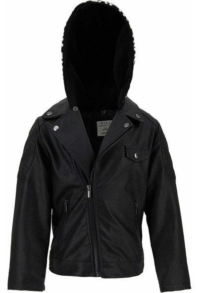 DeFacto Erkek Çocuk Çıkarılabilen Kapüşonlu Suni Deri Mont S8625A621Au DeFacto Erkek Çocuk Çıkarılabilen Kapüşonlu Suni Deri Mont S8625A621Au