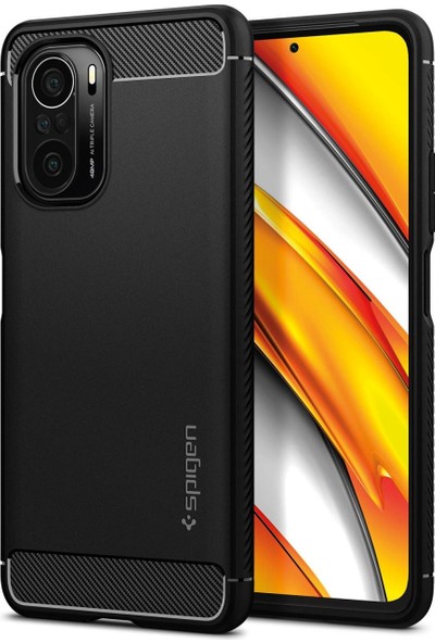 Spigen Poco F3 / Xiaomi Mi 11X Pro Kılıf Rugged Armor Matte Black - ACS03006 Spigen Poco F3 / Xiaomi Mi 11X Pro Kılıf Rugged Armor Matte Black - ACS03006