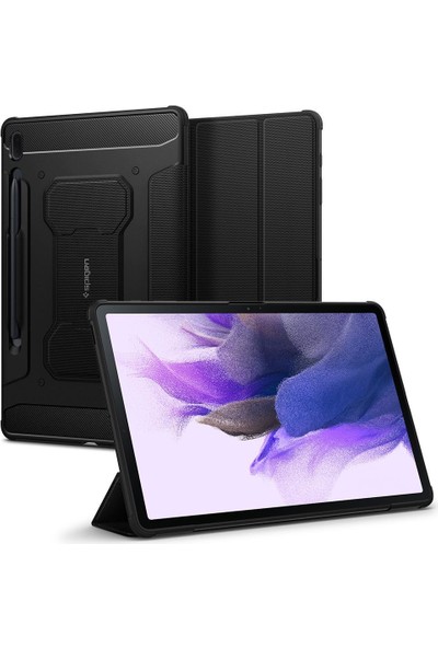 Spigen Samsung Galaxy Tab S7 FE 5G Kılıf Rugged Armor Pro Black - ACS03007