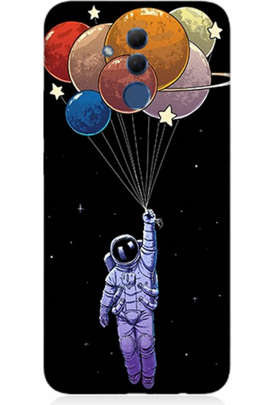 Teknomeg Huawei Mate 20 Lite Uyumlu Astronot ve Gezegenler Desenli Silikon Kılıf Teknomeg Huawei Mate 20 Lite Uyumlu Astronot ve Gezegenler Desenli Silikon Kılıf
