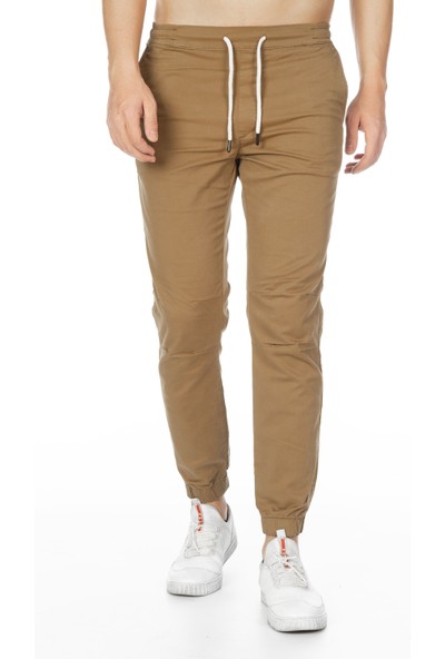 Cedy Denım Paçası ve Beli Lastikli Mevsimlik Gabardin Pantolon C314