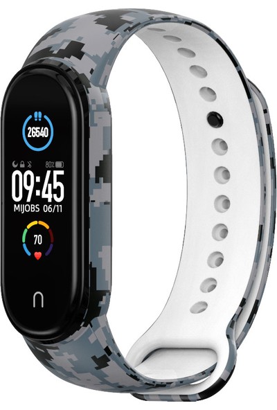 Yonaga Xiaomi Mi Band 5/6 Uyumlu Kamuflaj Desenli Akıllı Bileklik Kordon Kayış Silikonsiyah Yeşil Kamuflaj Yonaga Xiaomi Mi Band 5/6 Uyumlu Kamuflaj Desenli Akıllı Bileklik Kordon Kayış Silikonsiyah Yeşil Kamuflaj