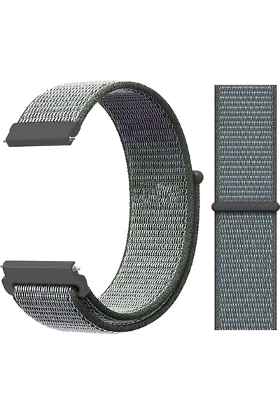 Yonaga Samsung Gear S3 Frontier/classic - Gt/gt2 Spor - Samsung Galaxy Watch 3 45MM Dokuma Kordon Kayışstrom Gri