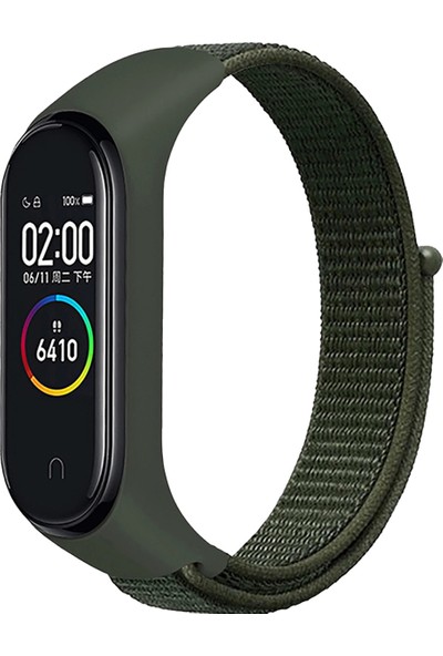 Yonaga Xiaomi Mi Band 5/6 Uyumlu Spor Dokuma Akıllı Bileklik Kordon Kayışhaki