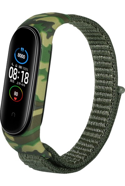 Yonaga Xiaomi Mi Band 5/6 Uyumlu Spor Dokuma Akıllı Bileklik Kordon Kayışaskeri Kamuflaj Yonaga Xiaomi Mi Band 5/6 Uyumlu Spor Dokuma Akıllı Bileklik Kordon Kayışaskeri Kamuflaj