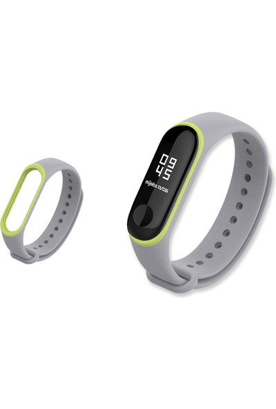 Yonaga Xiaomi Mi Band 4 ve 3 Uyumlu Kordon Kayış Antialerjik Silikongri-Yeşil Yonaga Xiaomi Mi Band 4 ve 3 Uyumlu Kordon Kayış Antialerjik Silikongri-Yeşil
