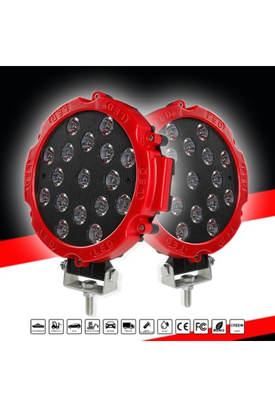Waxen Off Road Projektör Bar Spot Delici Cree 17 LED 51 W Ön Arka Sağ Sol Aydınlatma Waxen Off Road Projektör Bar Spot Delici Cree 17 LED 51 W Ön Arka Sağ Sol Aydınlatma