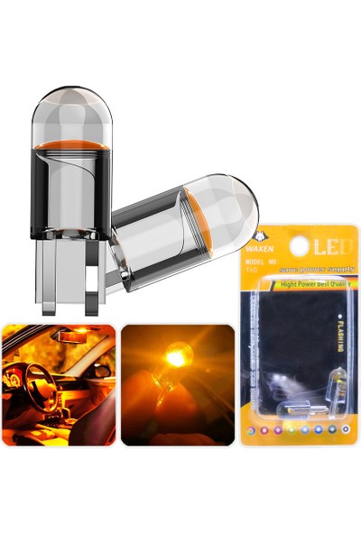 Waxen T10 Park Plaka Tavan Iç Aydınlatma Ampul Cob LED W5W 194 6500K Turuncu Waxen T10 Park Plaka Tavan Iç Aydınlatma Ampul Cob LED W5W 194 6500K Turuncu