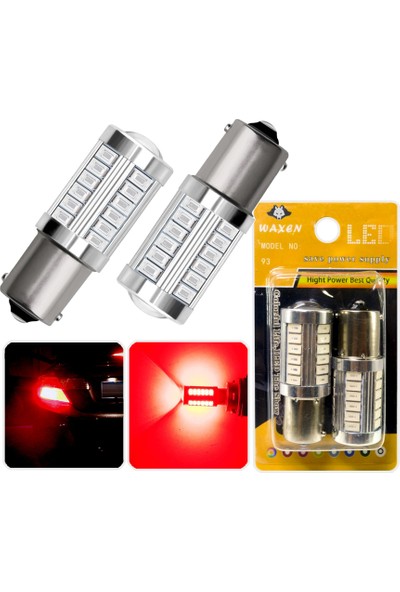 Waxen Stop Sinyal Geri Vites Ampul Mercekli 33 Led P21W 6500K Kırmızı Waxen Stop Sinyal Geri Vites Ampul Mercekli 33 Led P21W 6500K Kırmızı