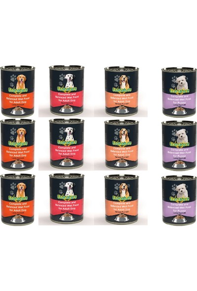 Econature Karışık Köpek Konserve 12 Adet * 400GR