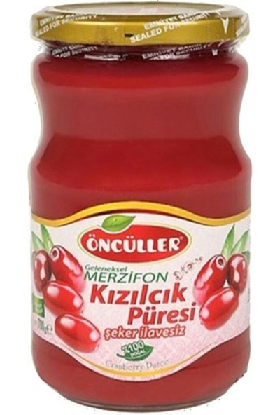 Öncüller Marmelat Kızılcık Püresi (Şekersiz) 360 gr Öncüller Marmelat Kızılcık Püresi