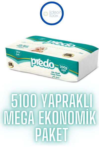 Predo Baby Ultra Soft Lüks Mendil 5100 Yaprak (3000GR) Predo Baby Ultra Soft Lüks Mendil 5100 Yaprak (3000GR)