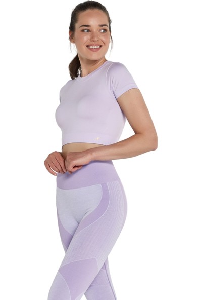 Jerf Captiva Yumuşak Dokulu & Esnek Crop Top Mor Jerf Captiva Yumuşak Dokulu & Esnek Crop Top Mor