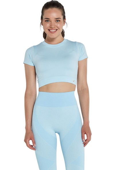 Jerf Captiva Yumuşak Dokulu & Esnek Crop Top Mavi Jerf Captiva Yumuşak Dokulu & Esnek Crop Top Mavi