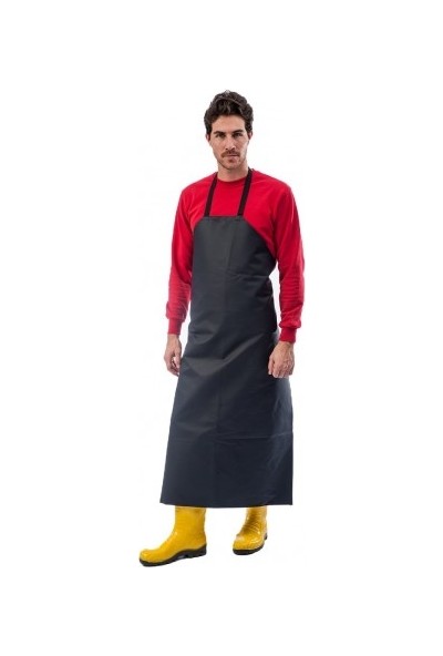 Mavi Yaka Bulaşıkçı Kasap Pvc Lacivert Önlük Beden:1