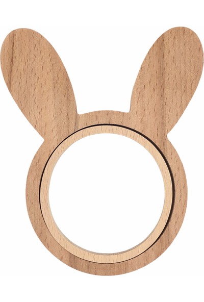 Özene Bezene Dekoratif Ahşap Tavşan Kasnak
