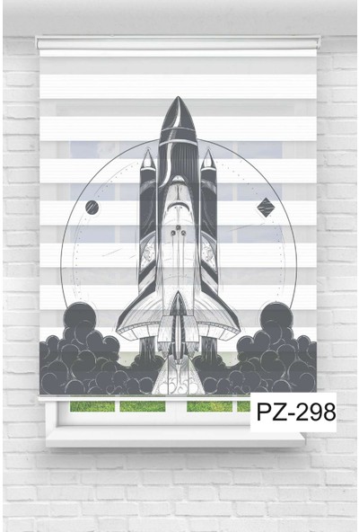 Grande Kalvino Perde Uzay Mekiği Baskılı Zebra Stor Perde Grande Kalvino Perde Uzay Mekiği Baskılı Zebra Stor Perde