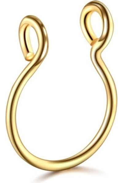 Takıconcept 316L Cerrahi Çelik Halka Hızma Burun Septum Sahte Fake Piercing Altın Takıconcept 316L Cerrahi Çelik Halka Hızma Burun Septum Sahte Fake Piercing Altın