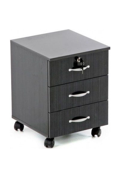 Artı 3 Çekmeceli Siyah Keson Dolap