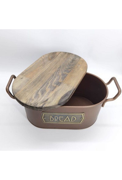 The Mia Koyu Kahve Ekmek Saklama Kabı 30X20X17 cm KRN0013 The Mia Koyu Kahve Ekmek Saklama Kabı 30X20X17 cm KRN0013