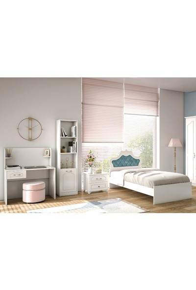 Zenio Assos Genç Odası Takımı Set 4 - (Karyola Komodin Kitaplık Çalışma Masası ) Zenio Assos Genç Odası Takımı Set 4 - (Karyola Komodin Kitaplık Çalışma Masası )