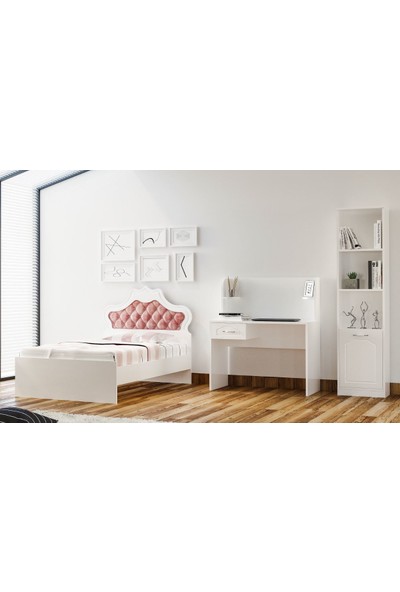 Zenio Assos Genç Odası Takımı Set 10 - (Karyola Çalışma Masası Kitaplık )